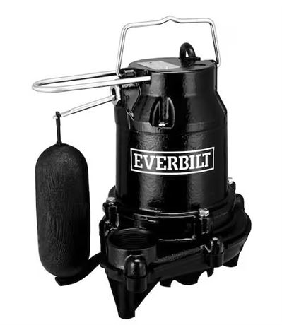 Tmldeals.com - Everbilt 1/3 HP Cast Iron Submersible Sump Pump